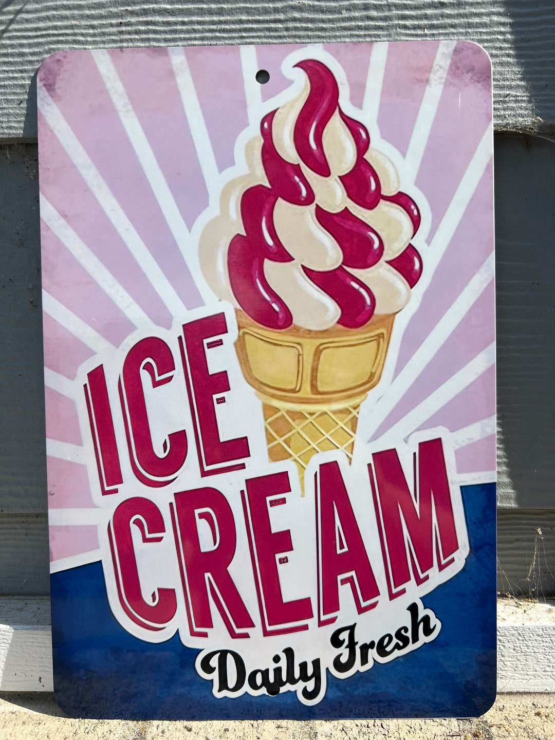 Ice Cream Daily Fresh Retro Metal Aluminum Tin Sign Vintage 8x12 Inch ...