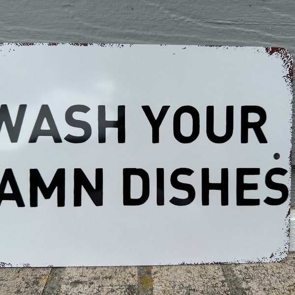 Wash Dishes Sign - Etsy