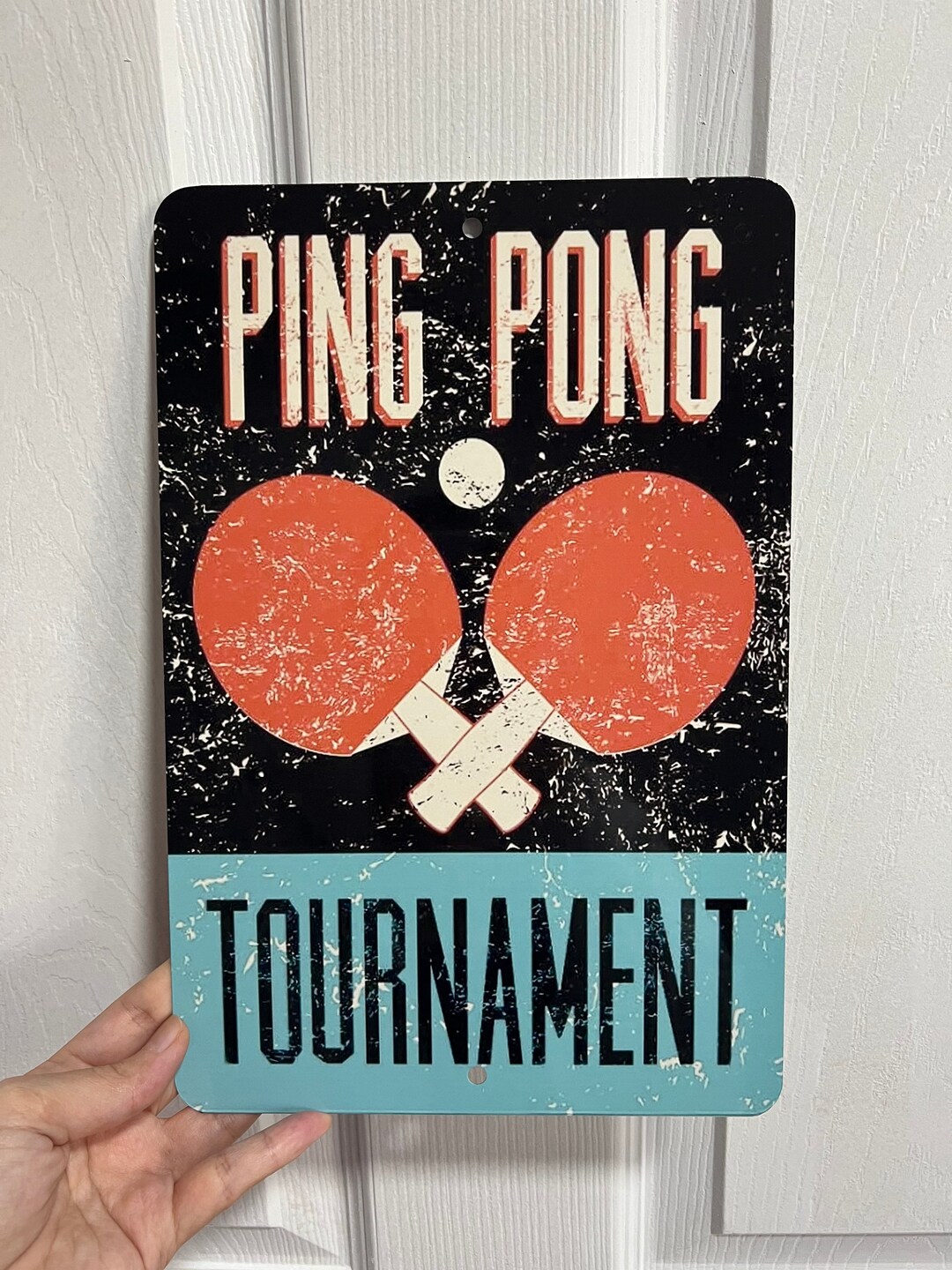 Ping Pong Tournament Retro Metal Aluminum Tin Sign Vintage 8x12 Inch - Etsy