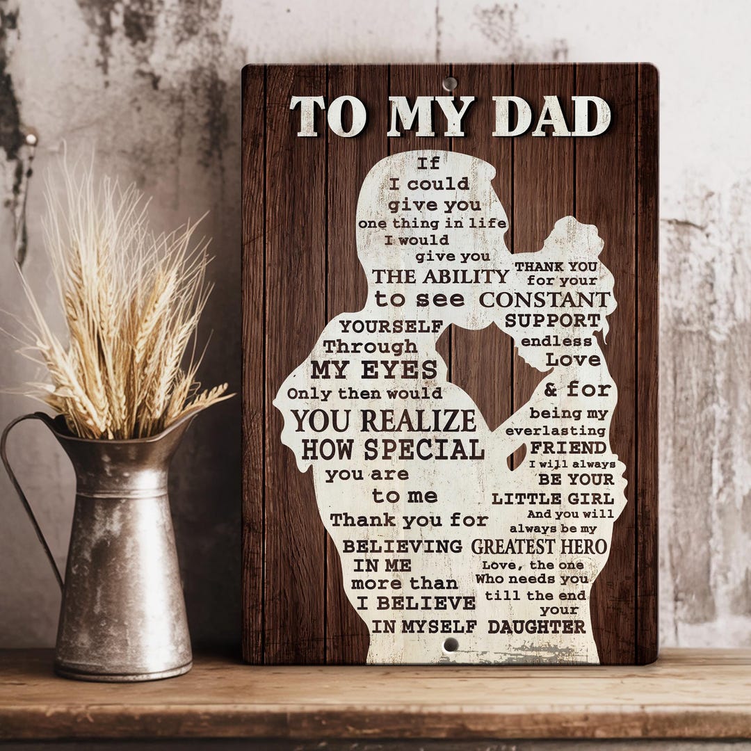 To My Dad Retro Metal Aluminum Tin Sign Vintage - Etsy
