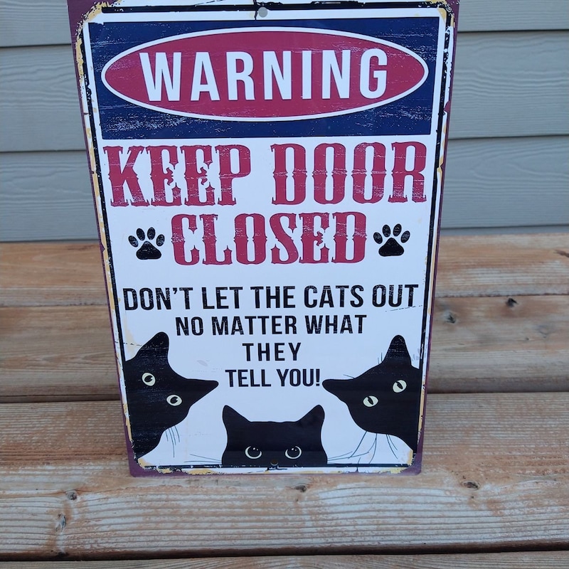 Cat Vomit Warning Sign - Etsy