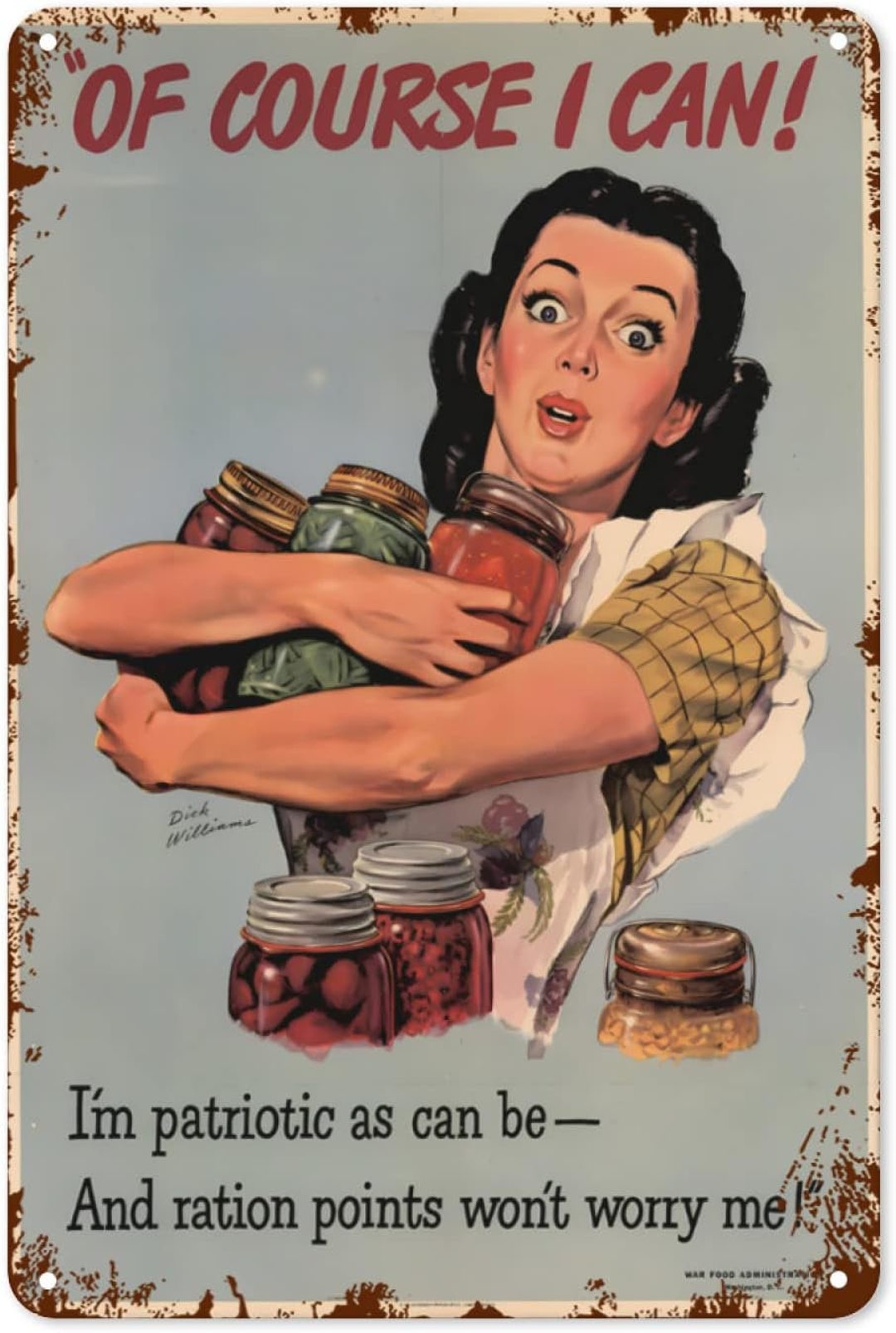 Of Course I Can I'm Patriotic as Can Be Metal Aluminum Tin Sign Vintage ...