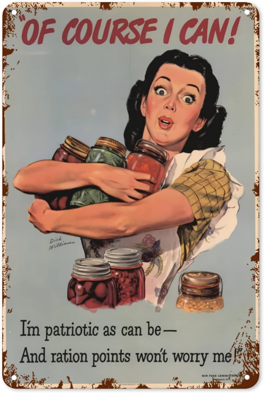 Of Course I Can I'm Patriotic as Can Be Metal Aluminum Tin Sign Vintage ...