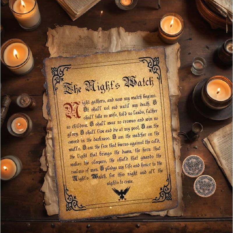 Nights Watch Oath - Etsy