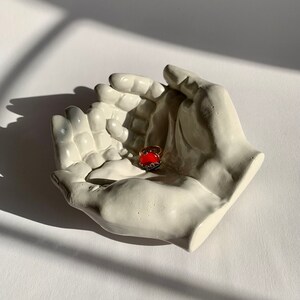 Cupped Hands Bowl | Stone Hands Bowl | Praying Hands Bowl | Trinket ...