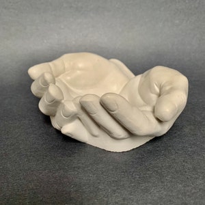 Cupped Hands Bowl | Stone Hands Bowl | Praying Hands Bowl | Trinket ...