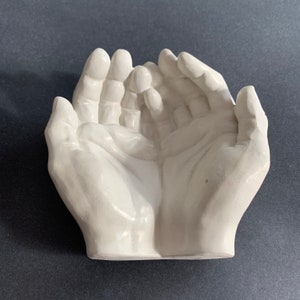 Cupped Hands Bowl | Stone Hands Bowl | Praying Hands Bowl | Trinket ...