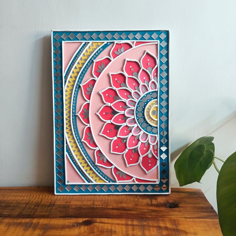 Lippan Art Set: Mud & Mirror Lotus Pond, Bohemian Wall Decor - Etsy