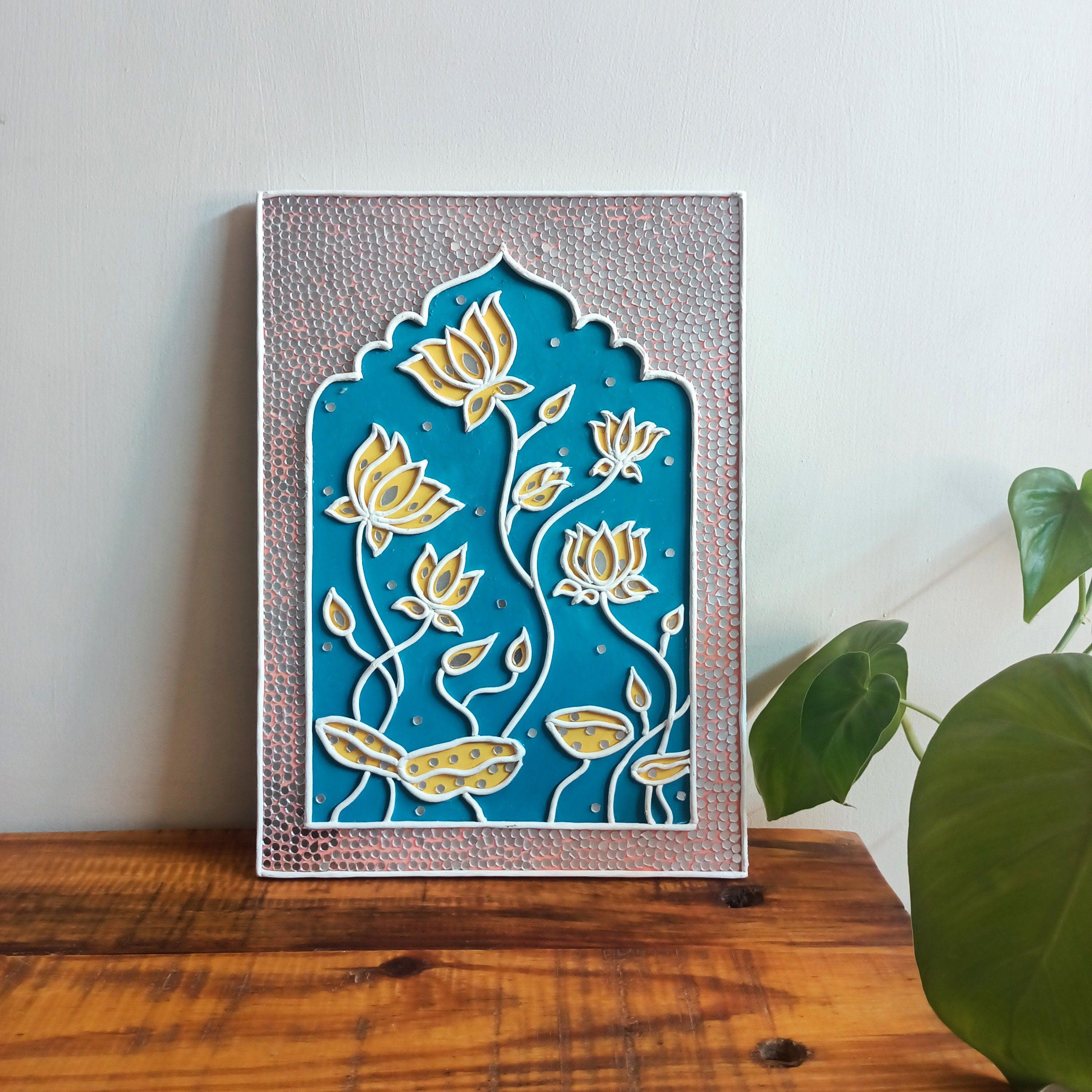 Lippan Art Set: Mud & Mirror Lotus Pond, Bohemian Wall Decor - Etsy