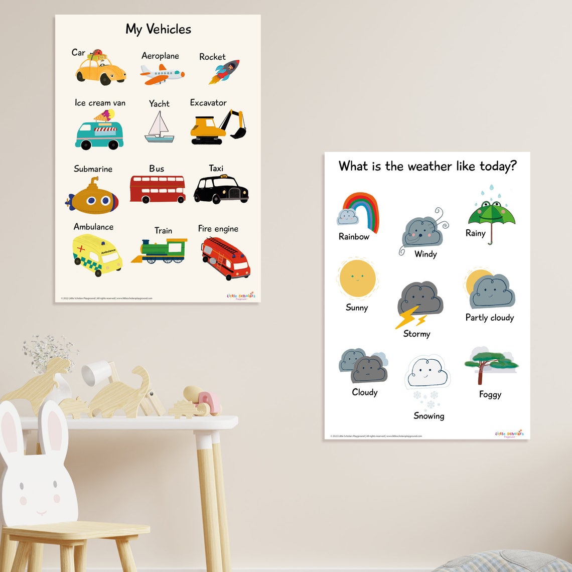 Set of 6 Educational Posters Alphabet and Affirmations - Etsy