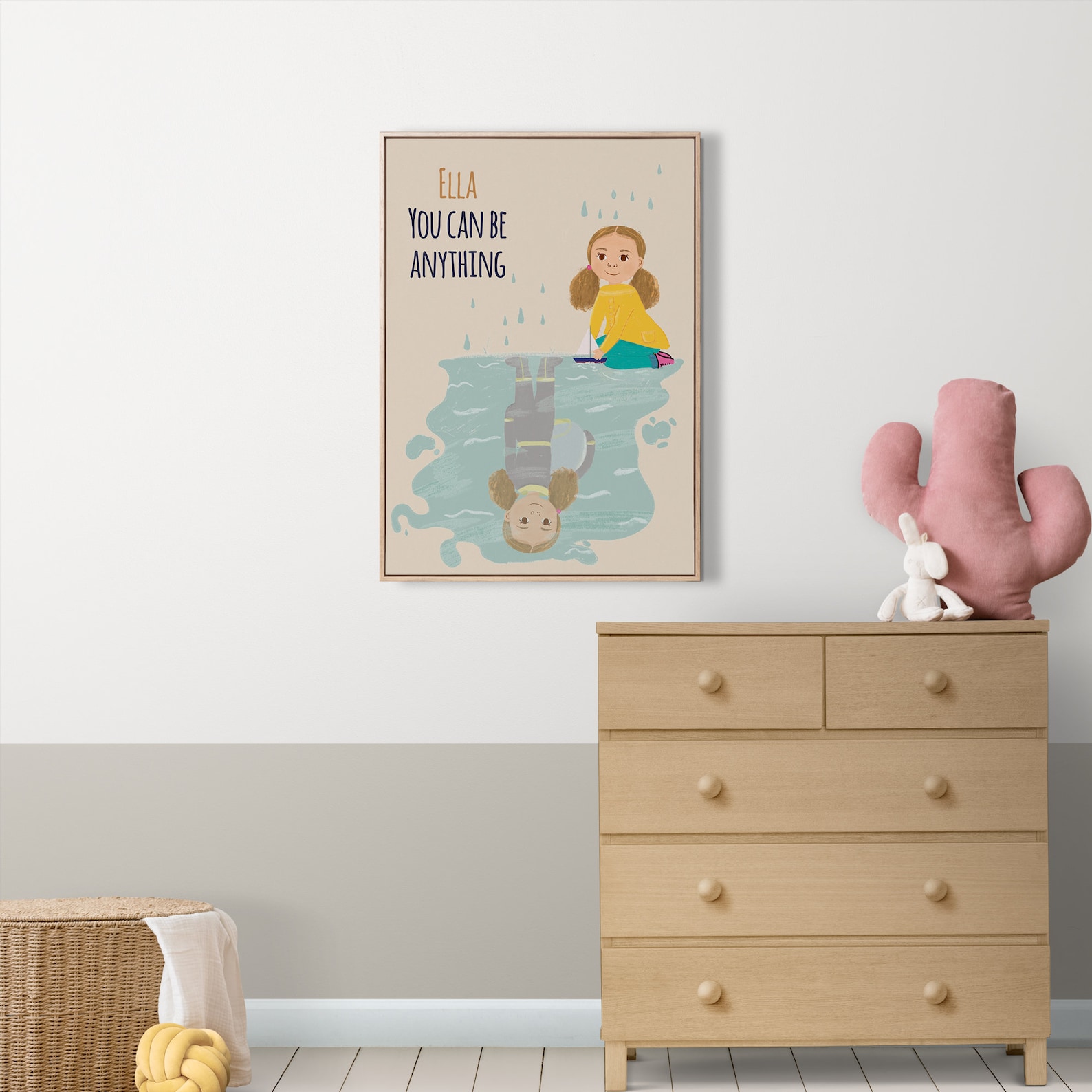 Personalised Girls Can Do Anything Print, Astronaut, Kids Wall Art ...