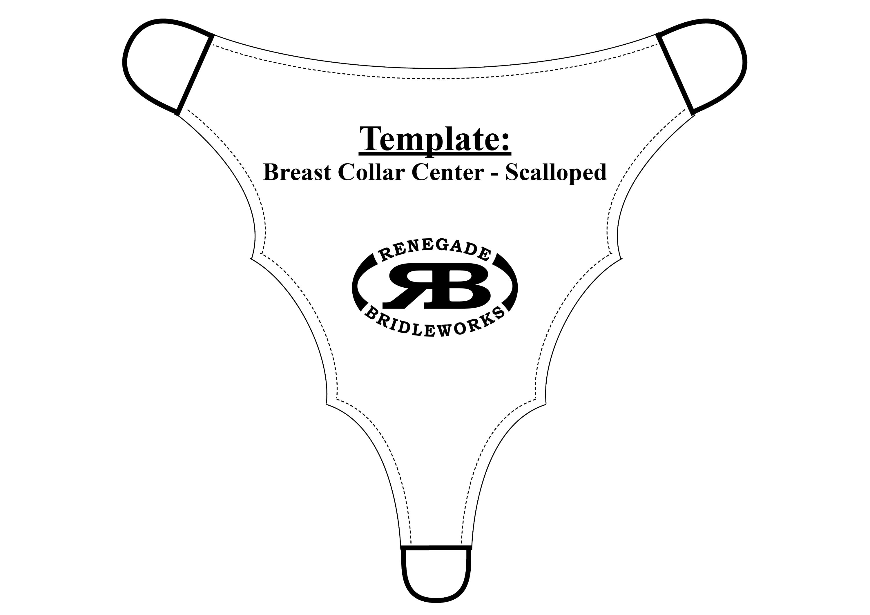 Template: Breast Collar Center Plate - Scalloped - Etsy