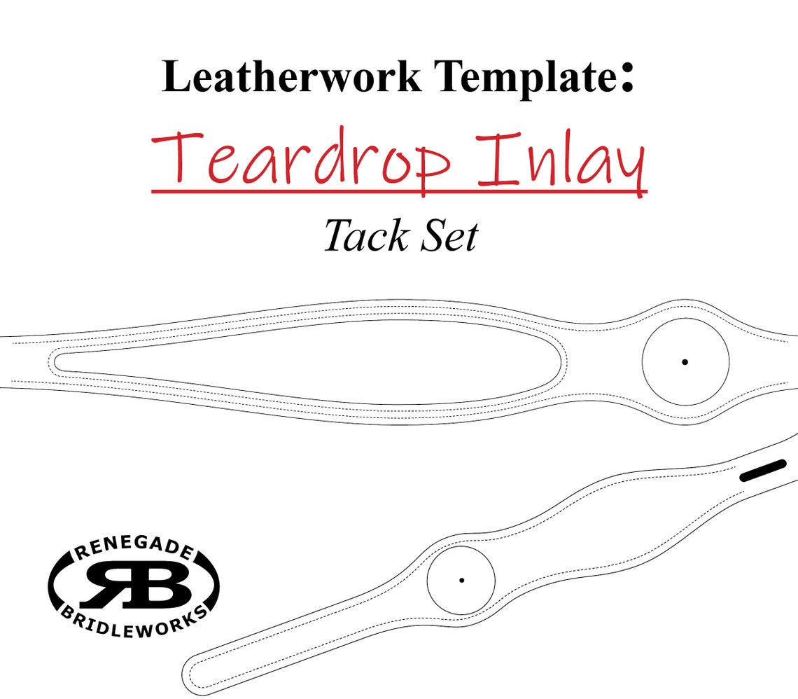 Template: Teardrop Inlay Tack Set - Etsy