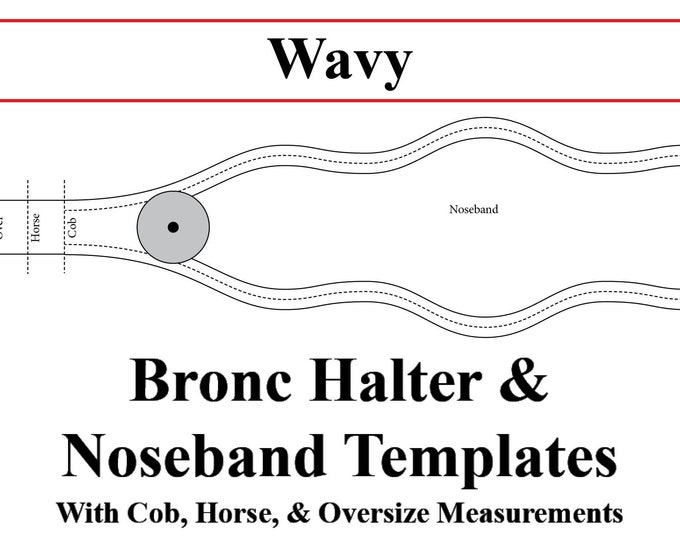 Pattern: Wavy Bronc Halter & Noseband Templates for Leatherwork - Etsy
