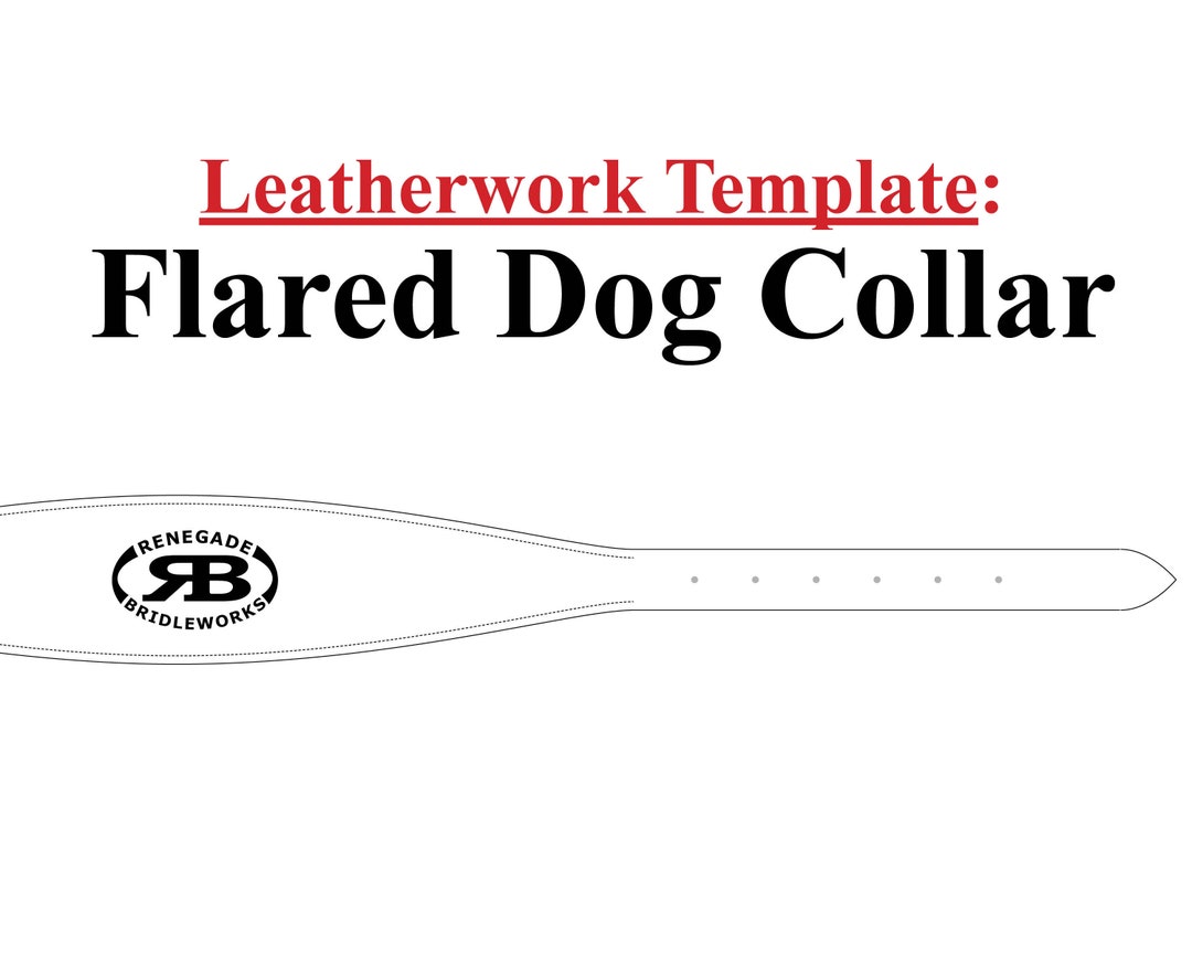 Template: Flared Dog Collar - 3 Sizes - Etsy