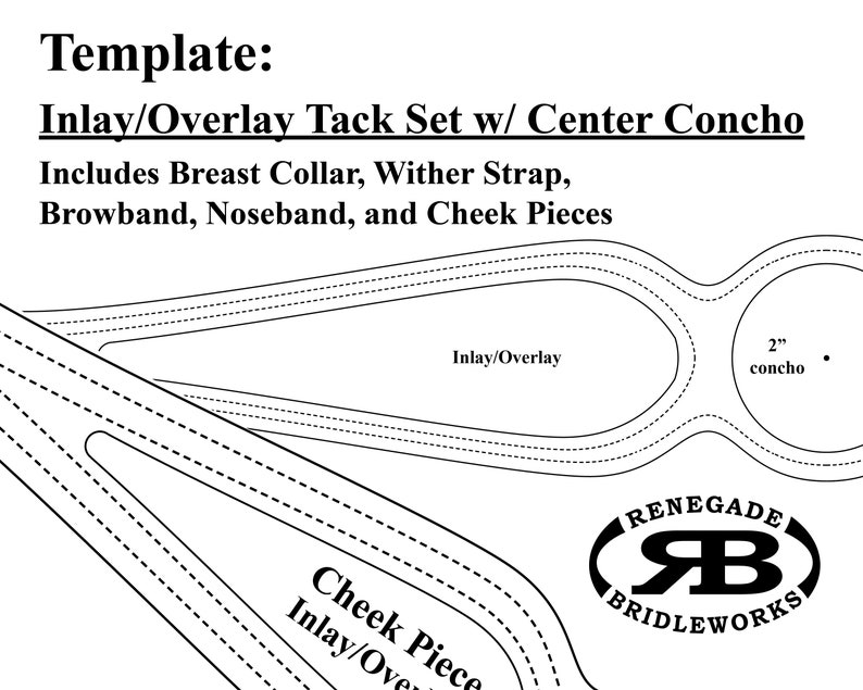 Template: Center Concho Inlay/overlay Tack Set - Etsy