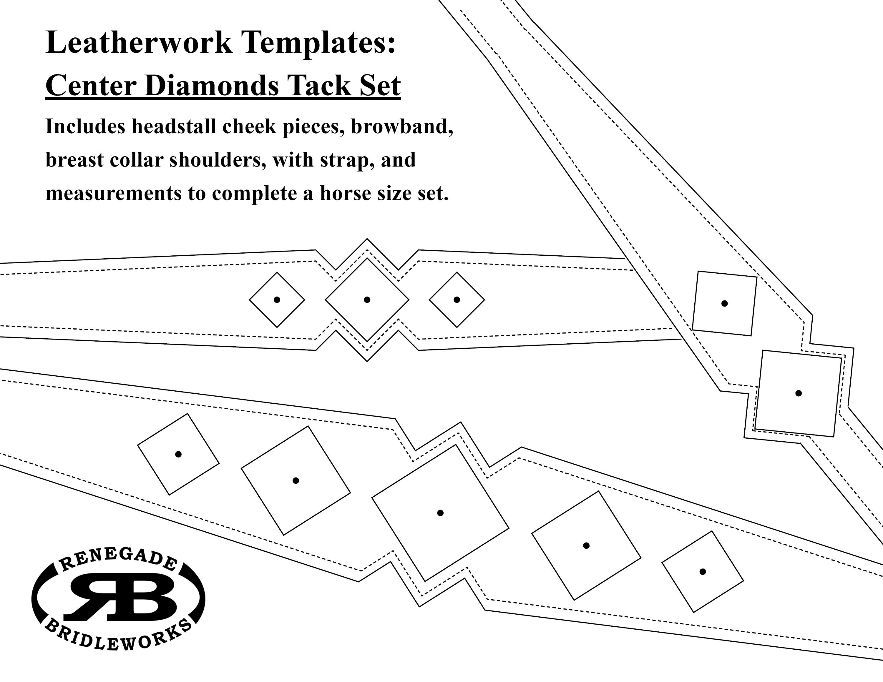 Template: Center Diamonds Tack Set - Etsy