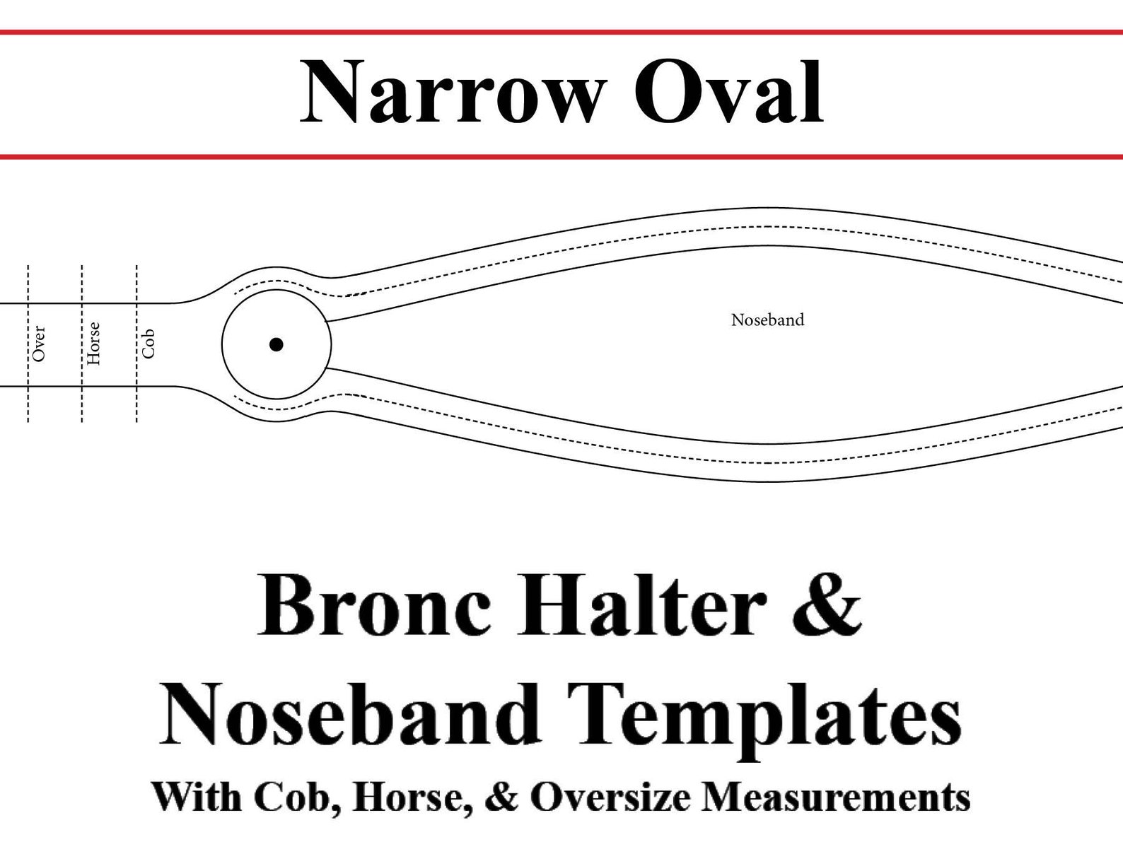 Pattern: Narrow Oval Bronc Halter & Noseband Templates for Leatherwork ...