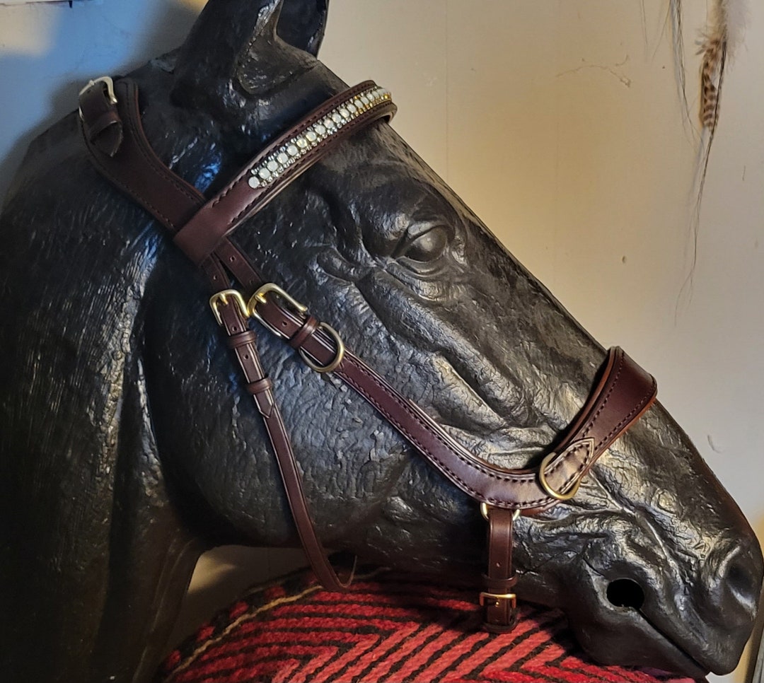 English Show Sidepull Handmade Bitless Bridle/double Bridle - Etsy