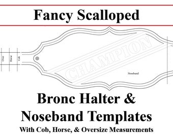 Pattern Pack: 7 Bronc Halter & Noseband Templates for Leatherwork - Etsy