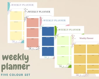 Hourly Weekly Schedule Portrait, Weekly Planner Printable, Week at a ...
