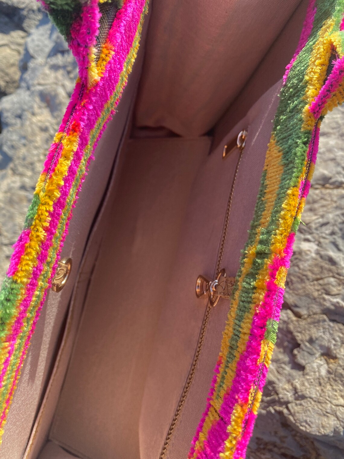 Bag Slipper Set Ikat Totebag With Slipper Ikat Velvet Bag | Etsy