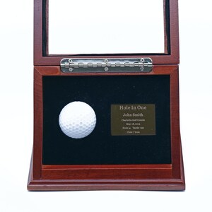 Hole in One Golf Ball Beech Wood Display Case Box Shadow Box With Glass ...