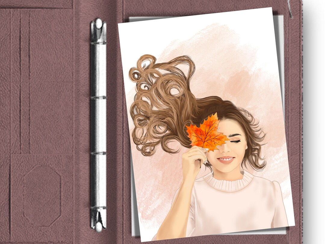 Autumn Girl Planner Dashboard, Printable Planner Dashboard, Fall Girl ...