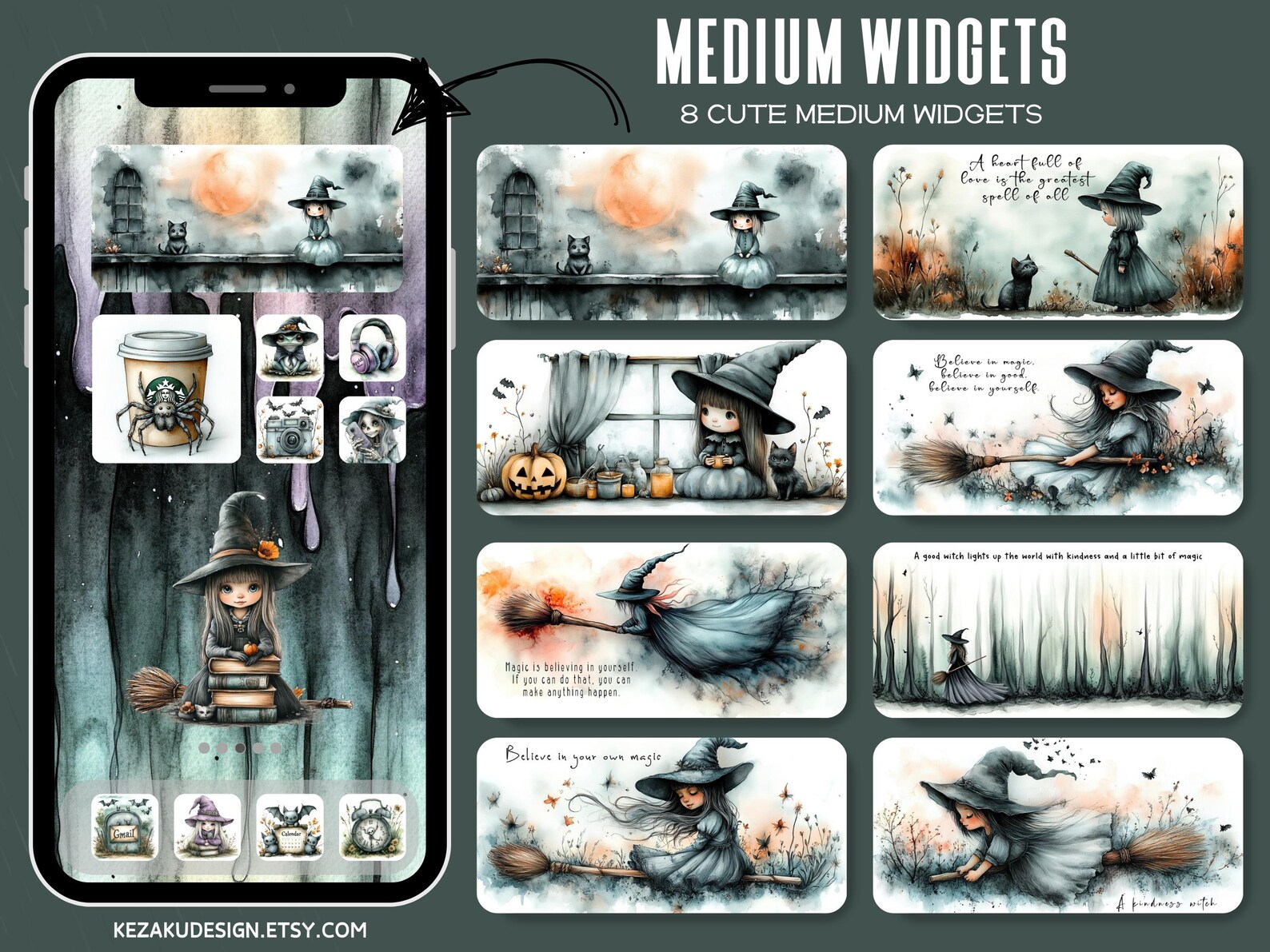 A Kindness Witch App Icons, Witch iPhone Icons, Wizard Highlight Icons ...