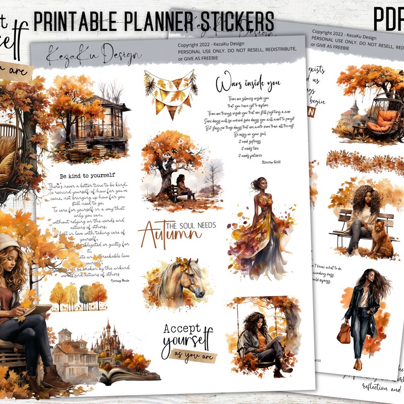 Autumn Stickers - Etsy