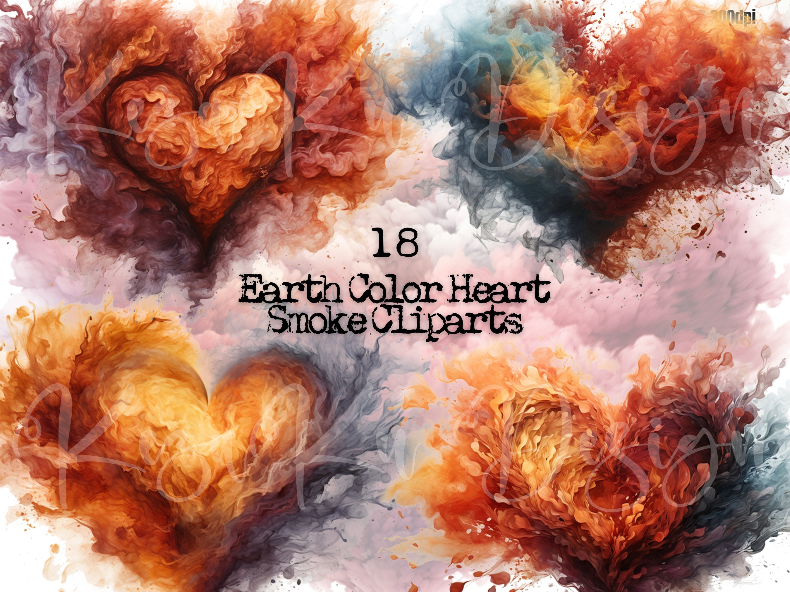 Earth Color Heart Smoke Cliparts, PNG Heart Smoke , Bright Smoke ...