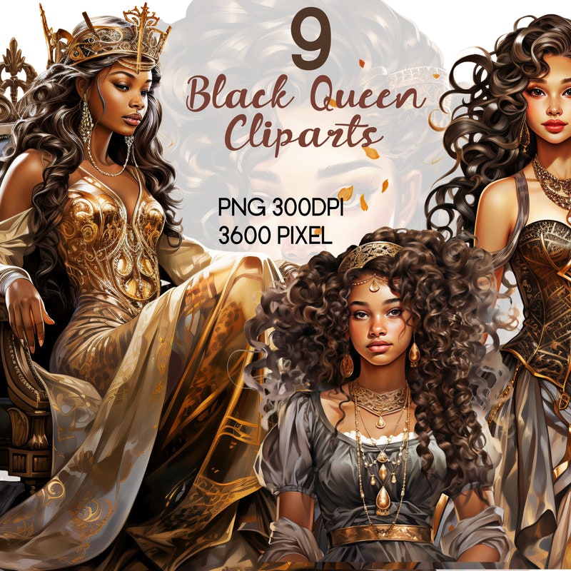 Black Queen Clipart - Etsy UK