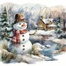 Christmas Snowman Clipart 10 High Quality Jpgs Merry - Etsy