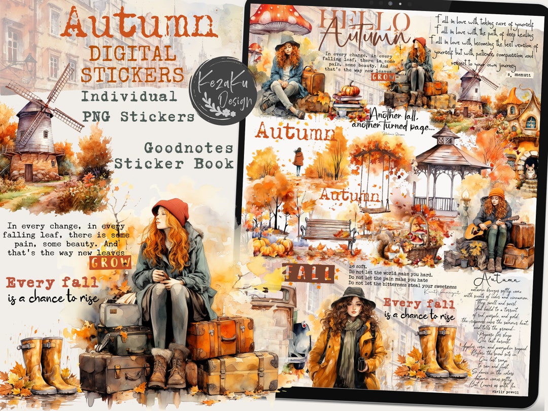 Autumn Digital Stickers, Autumn Goodnotes, Fall Digital Stickers,autumn ...