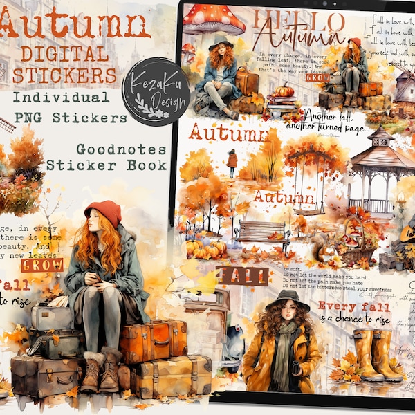 Autumn Stickers - Etsy