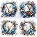 Christmas Reindeer Wreath Clipart 16 High Quality Jpgs Merry - Etsy