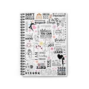 Positive Affirmations Notebook Cover Design, Notebook Cover ...