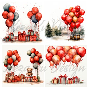 Christmas Teddy Bear, Balloon Frame and Border Clipart 12 High-quality ...