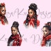 Red Christmas Black Girl Cliparts Type 1, Christmas Black Girl Clipart ...