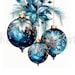 Blue Christmas Ornaments Clipart 12 High Quality Jpgs, Merry Christmas ...