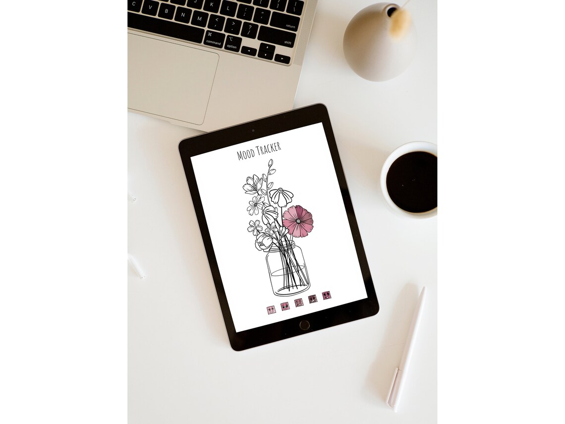 Flower Mood Tracker Printable Mood Tracker Digital Mood - Etsy
