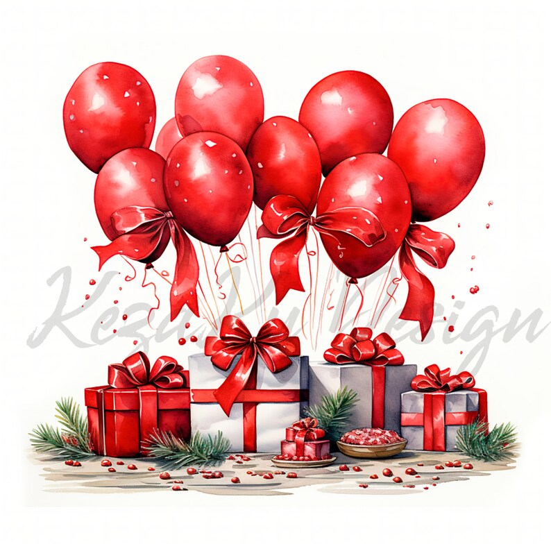 Christmas Teddy Bear, Balloon Frame and Border Clipart 12 High-quality ...