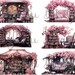 Pink Rose Reading Nook Cliparts, Gothic Reading Corner Cliparts, Pink ...
