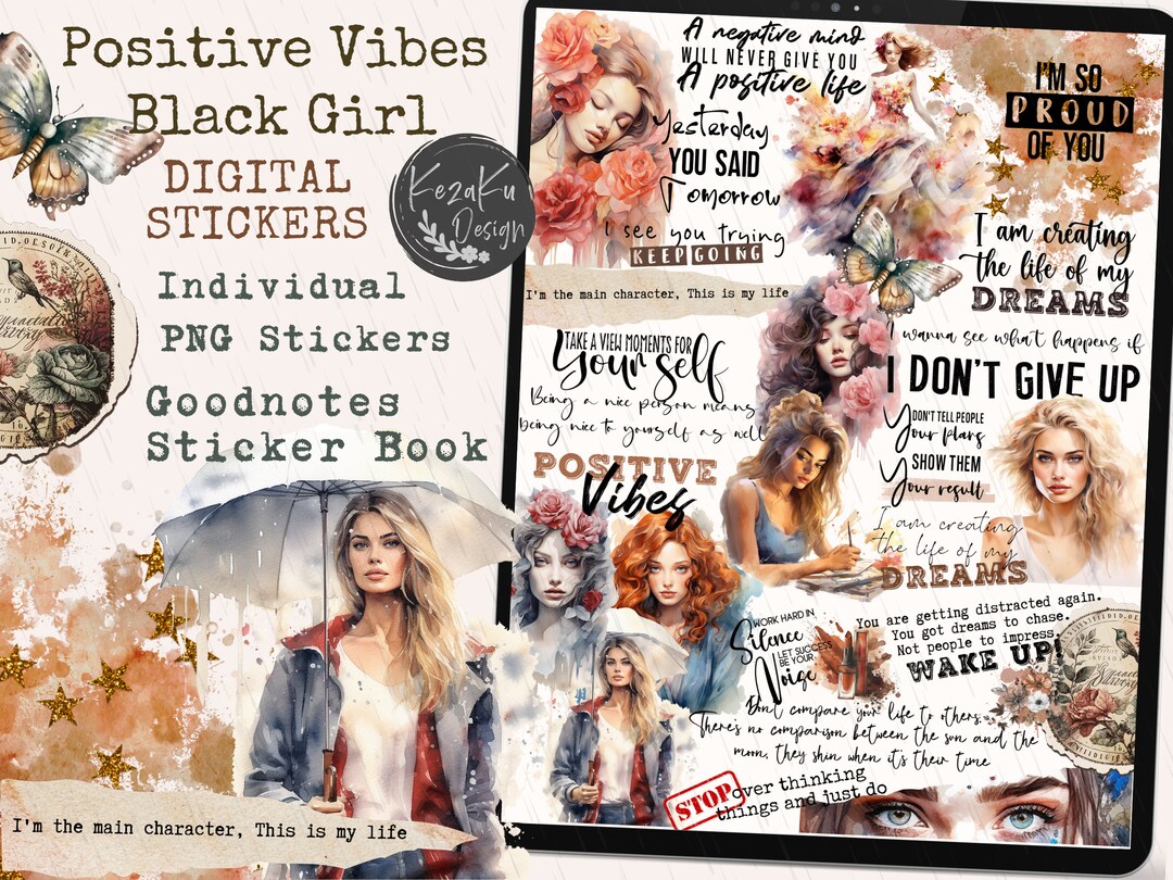 Positive Quote Digital Stickers, Positive Digital Stickers, Motivation ...