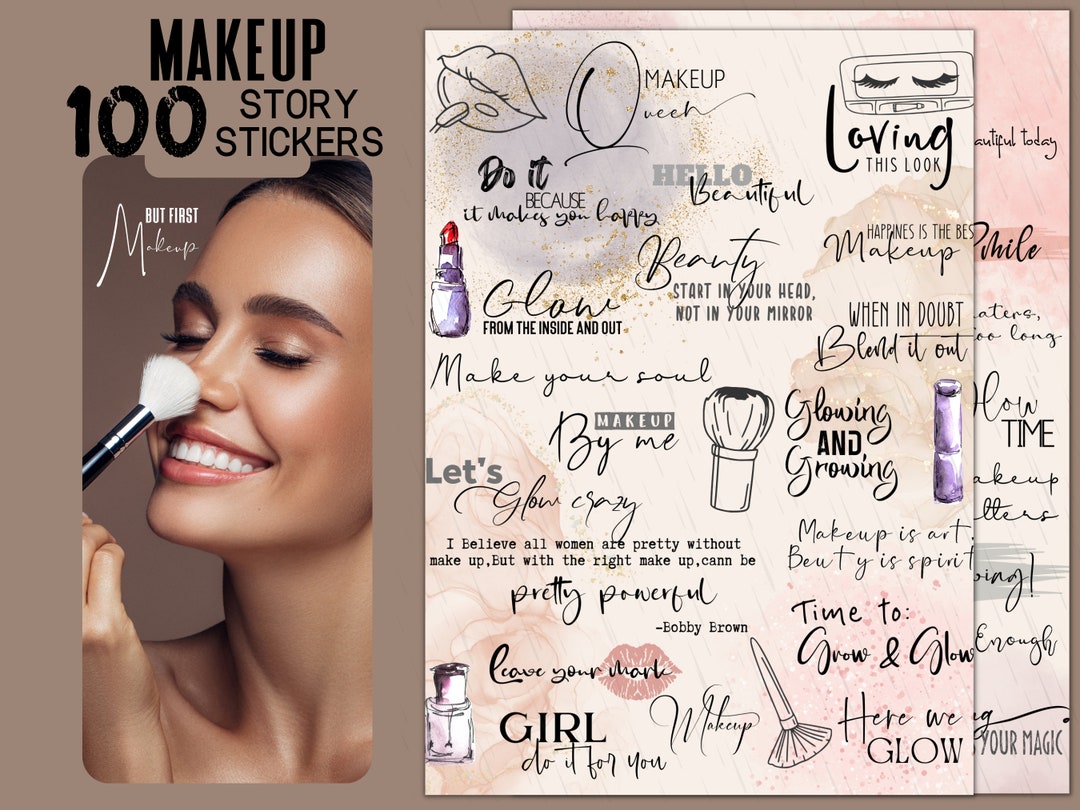 Makeup Instagram Story Stickers, Beauty Instagram Stickers, Instagram ...