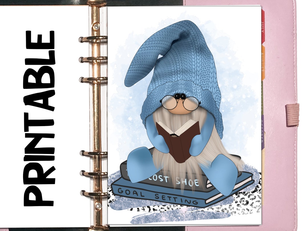 Reading Gnome Planner Dashboard, Printable Planner Dashboard, Gnome ...