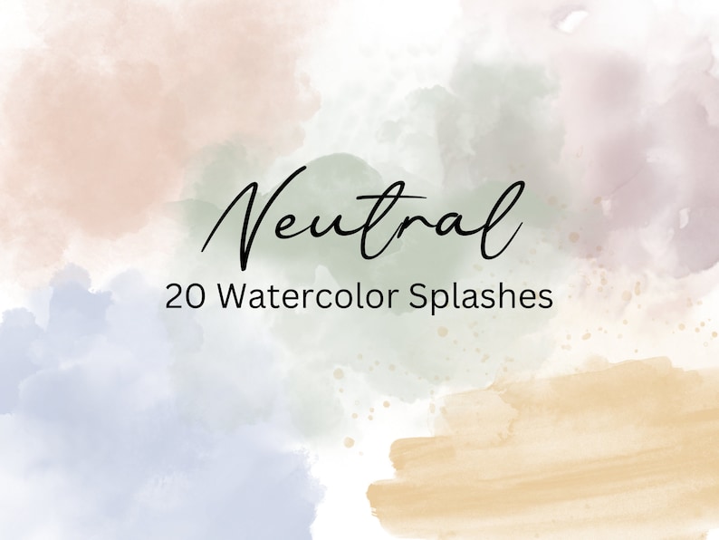 20 Watercolor Clipart Elements Watercolor Splashes Clipart - Etsy