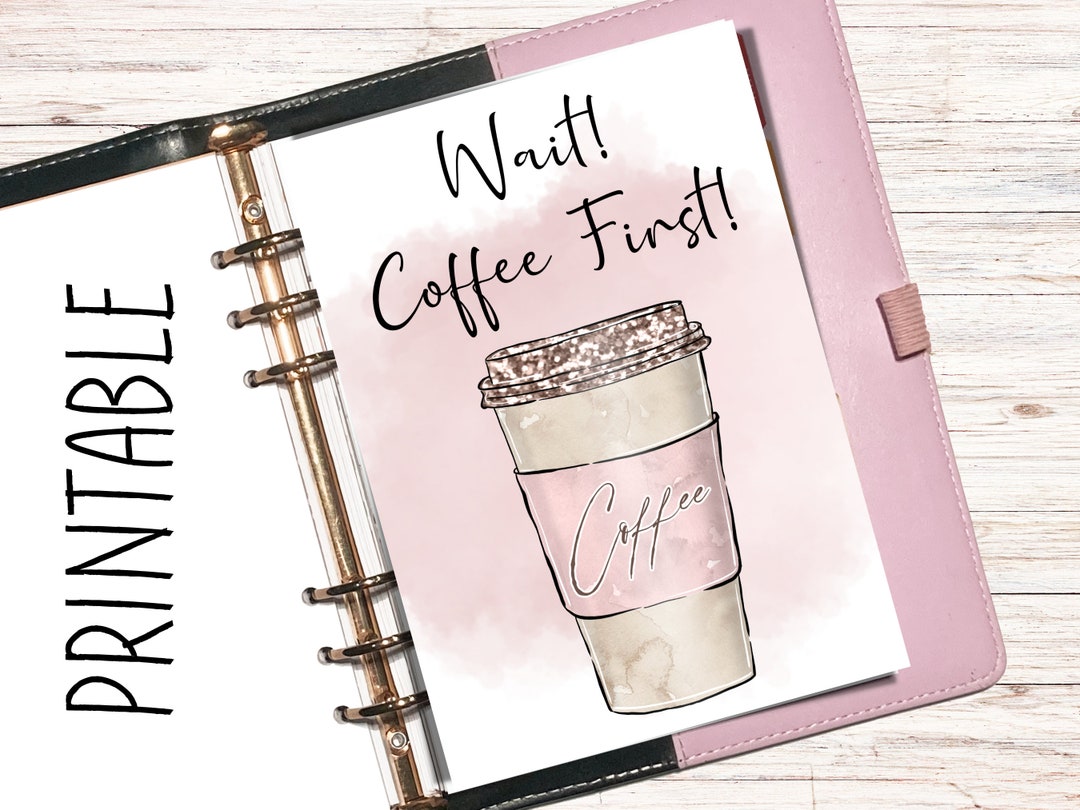 Planner Dashboard, Printable Planner Dashboard, Coffee Dashboard, A5 ...