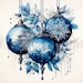 Blue Christmas Ornaments Clipart 12 High Quality Jpgs, Merry Christmas ...