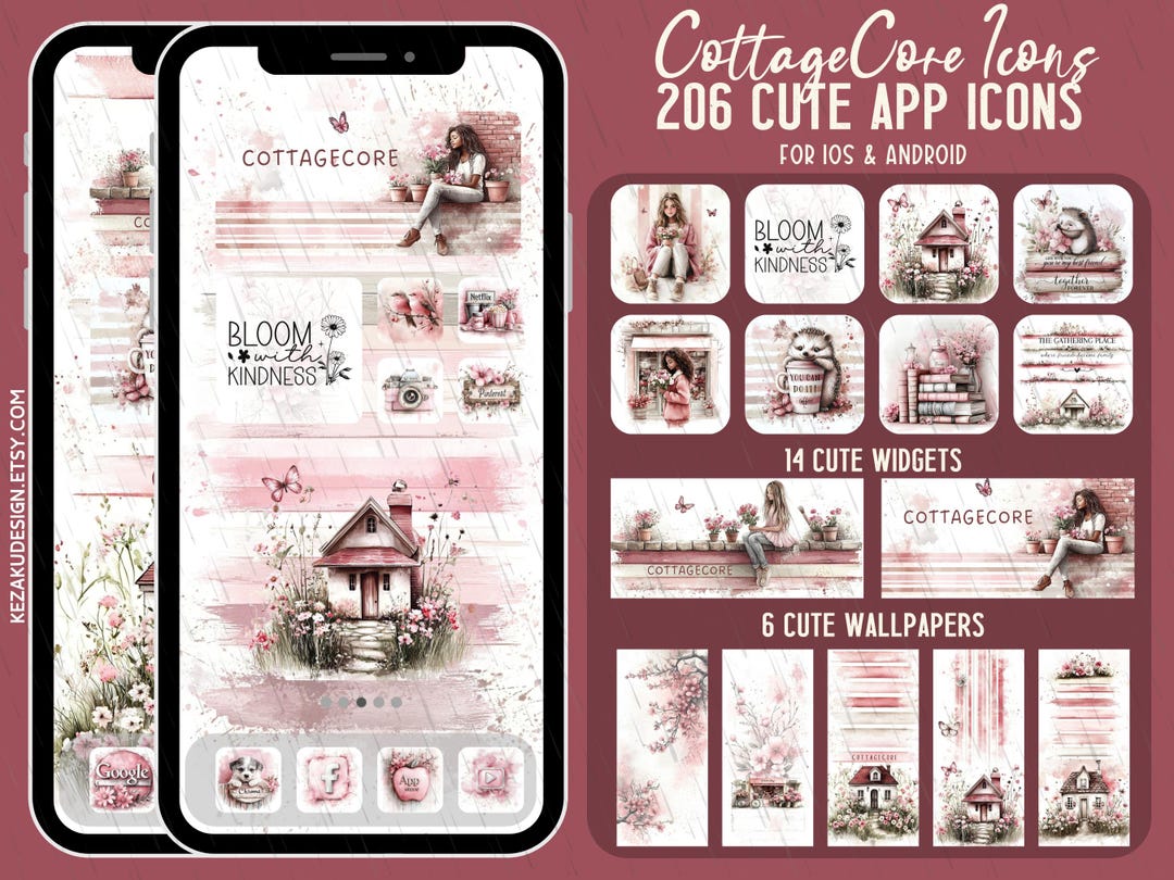 Cottage App Icons, Cottagecore iPhone Icons, Spring Highlight Icons ...